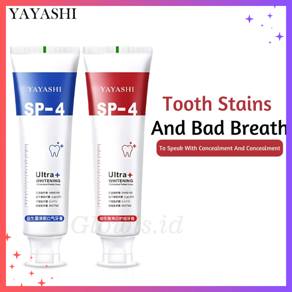 Jual YAYASHI Pasta Gigi Pemutih Penghilang Noda Probiotik SP-4 ...