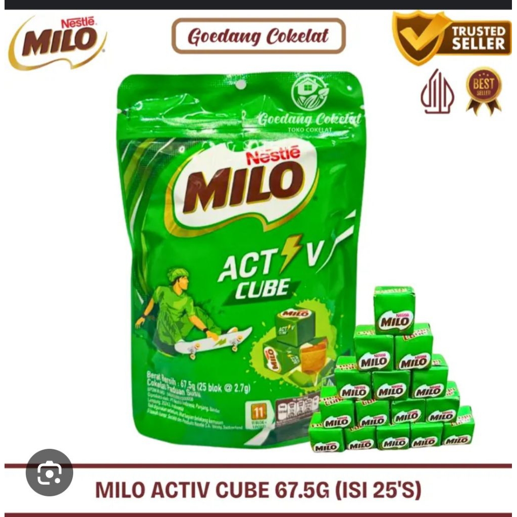 Jual NESTLE MILO ACTIV CUBE ISI 25 BLOK | Shopee Indonesia