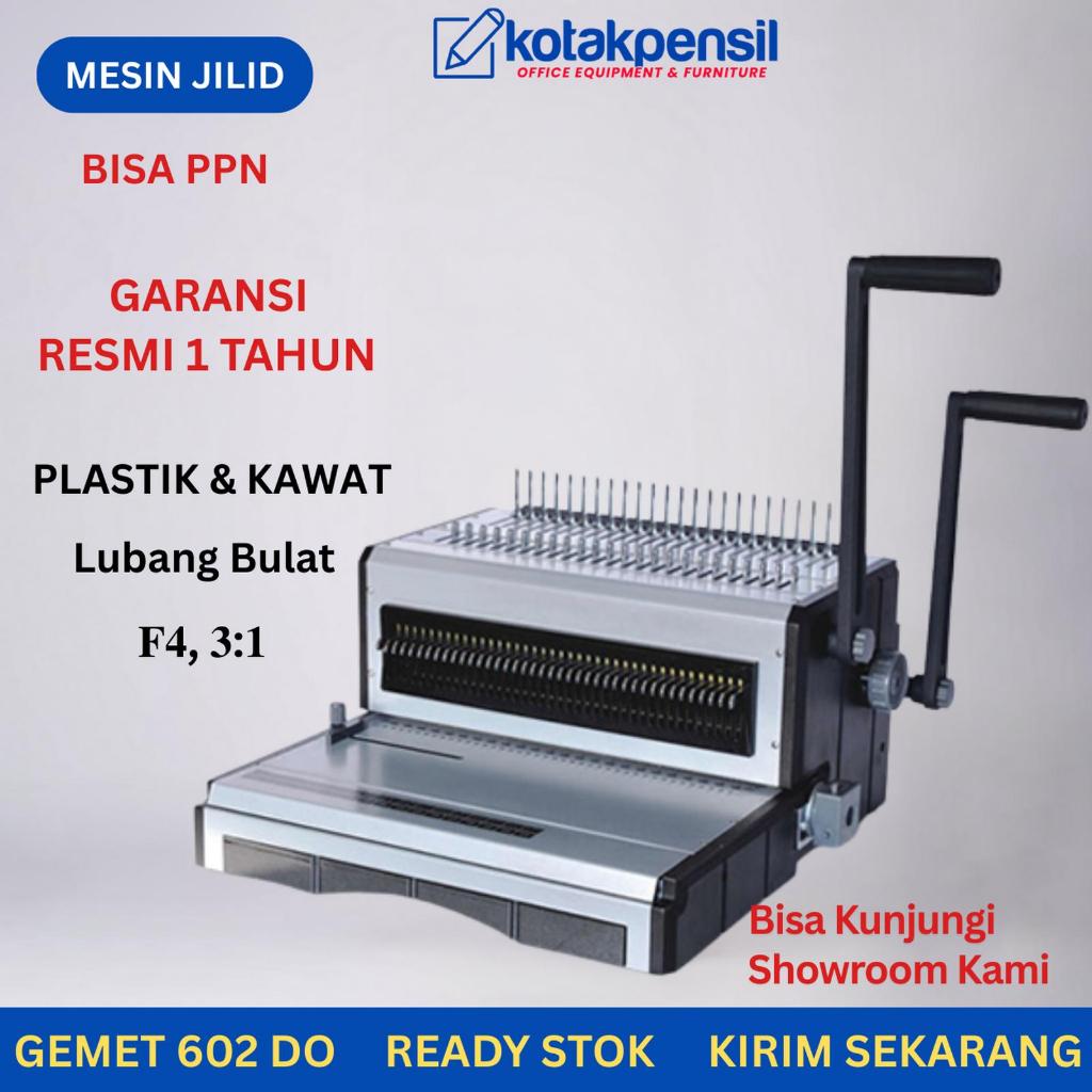 Jual Mesin Jilid Spiral Kawat dan Plastik GEMET 602 DO F4|Mesin Jilid ...