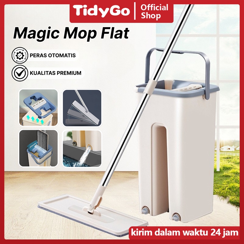 Jual TidyGo Alat Pel Lantai Super Flap Mop MAGIC MOP / Scratch Cleaning ...