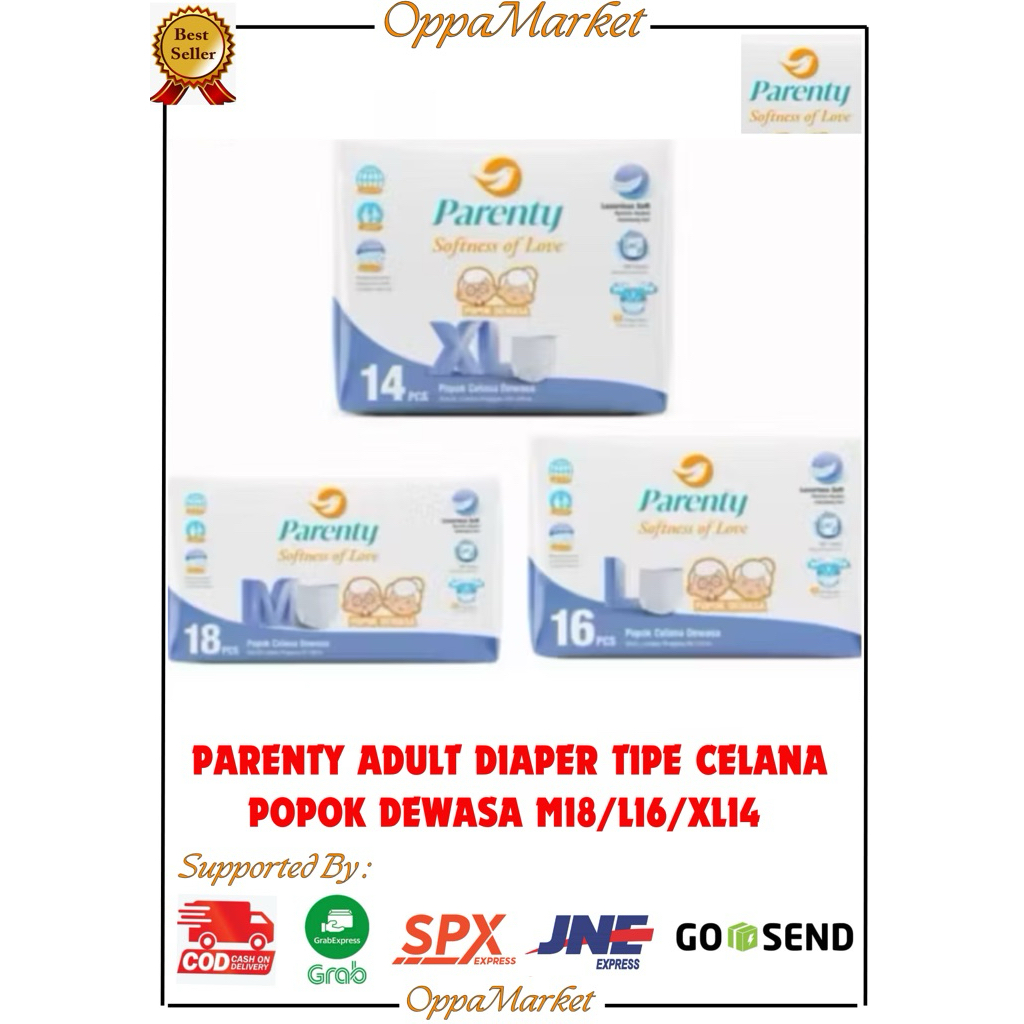 Jual PARENTY Adult Diaper Pants Popok Celana Dewasa Jumbo Pack Tipe ...