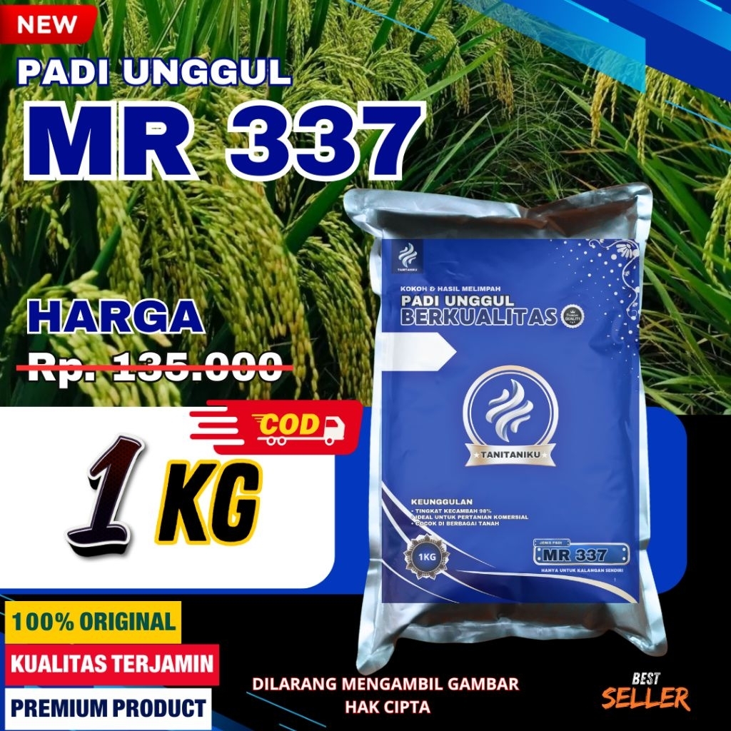 Jual Benih padi unggul mr 337 original kemasan 1kg | Shopee Indonesia