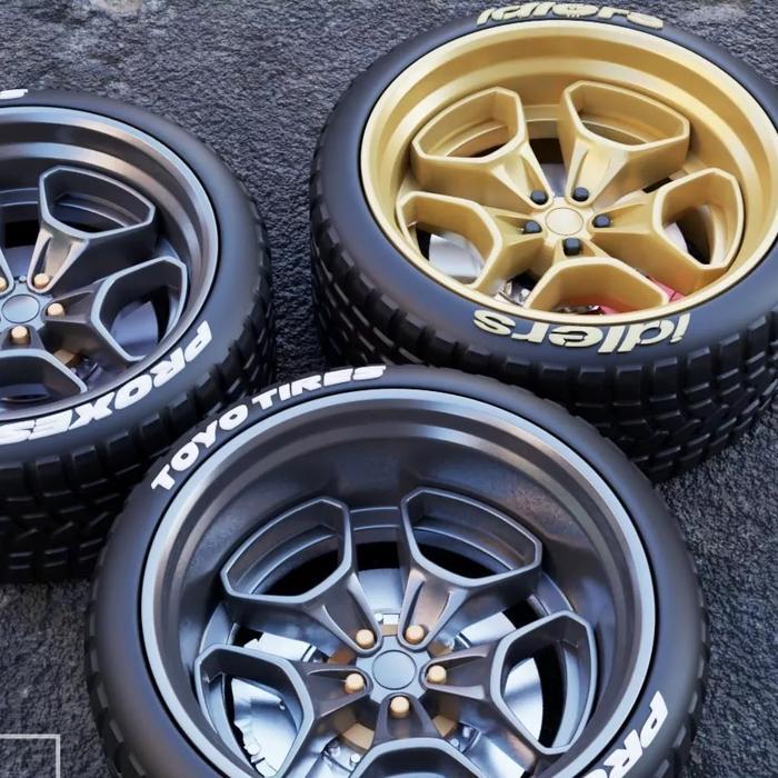 Jual RWB HHR Style Wheels: Front and Rear Set mokit model kit | Shopee ...