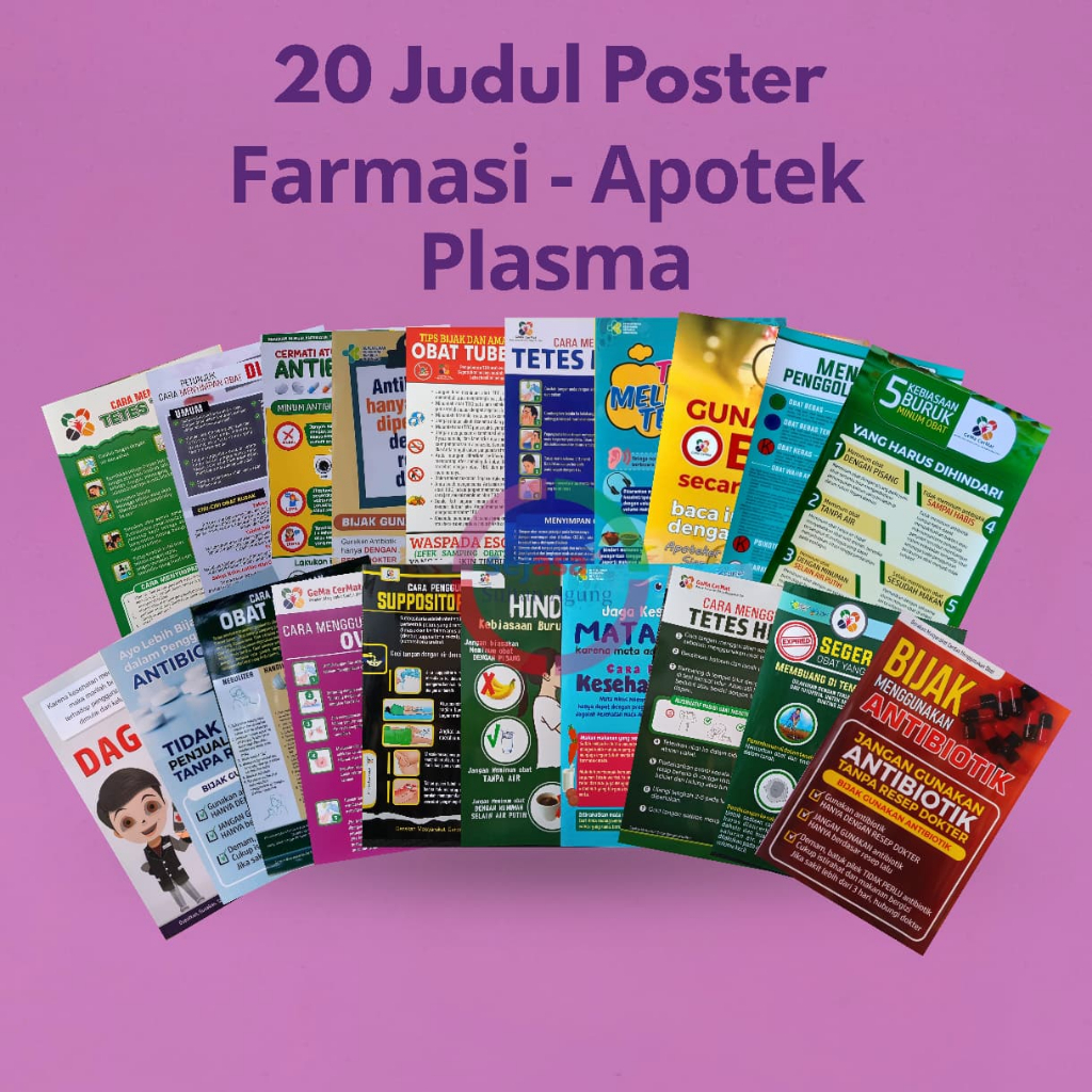 Jual Paket Lengkap Poster | Paket Poster Tema Farmasi - Apotek Plasma ...