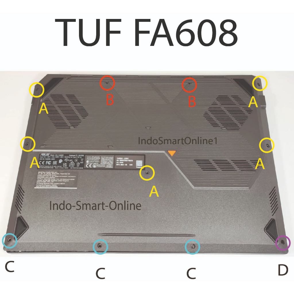 Jual [Baru] Baut casing Asus TUF FA608 Mur bawah laptop sekrup gaming ...