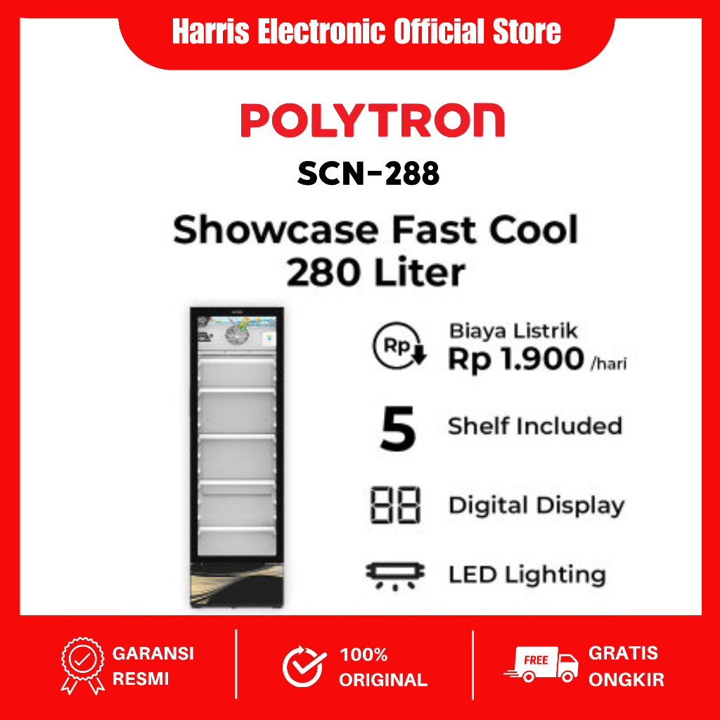 Jual POLYTRON Showcase 280 Liter SCN 288 | Shopee Indonesia