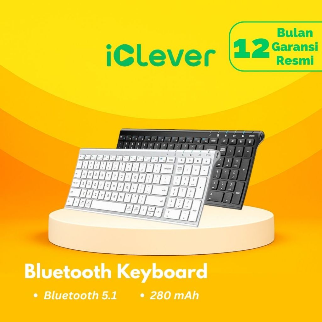 Jual iClever BK10 Bluetooth Keyboard Universal Bluetooth 5.1 Wireless ...