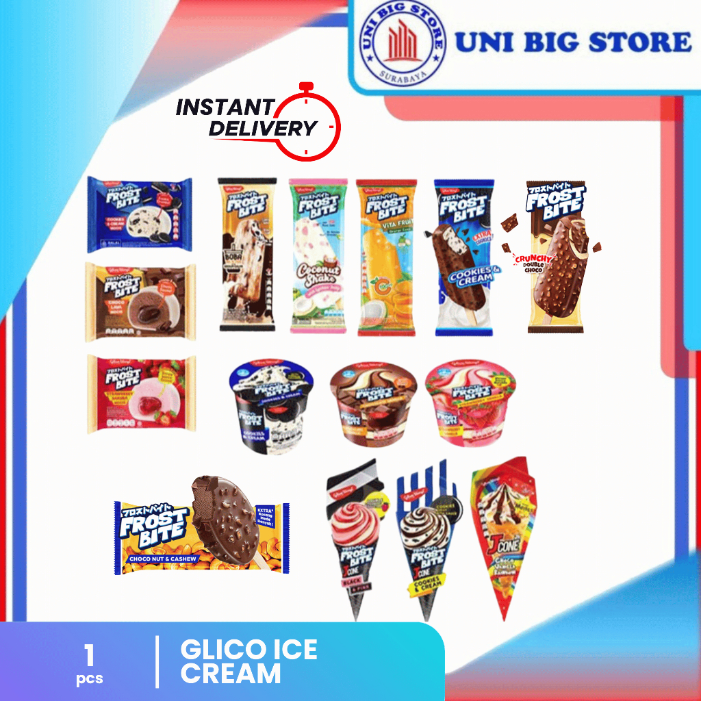 Jual Glico Wings Ice Cream Es Krim FROST BITE Boba Milk Tea | Choco ...