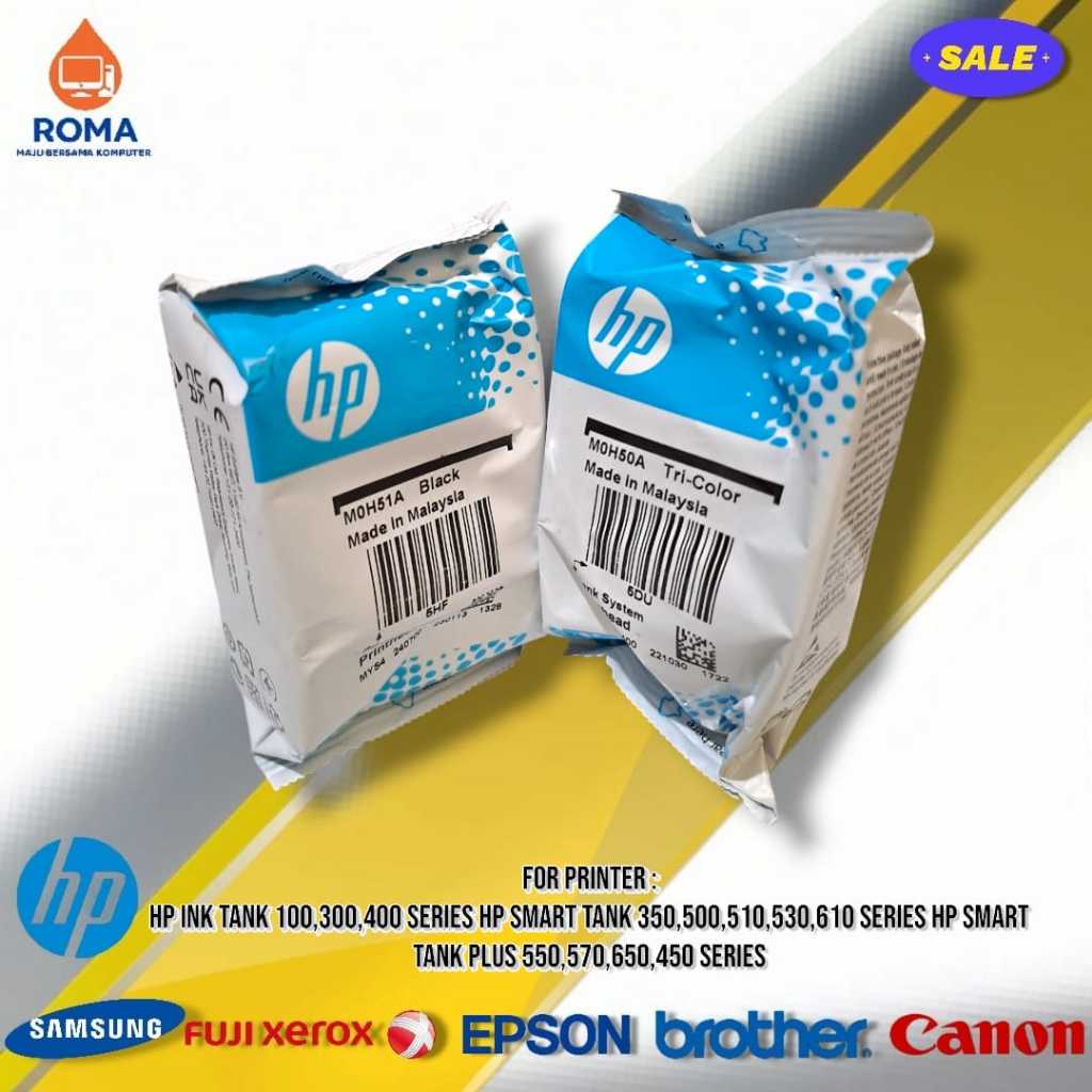 Jual Printhead HP M0H50A Color & M0H51A Black Original Losepack ...