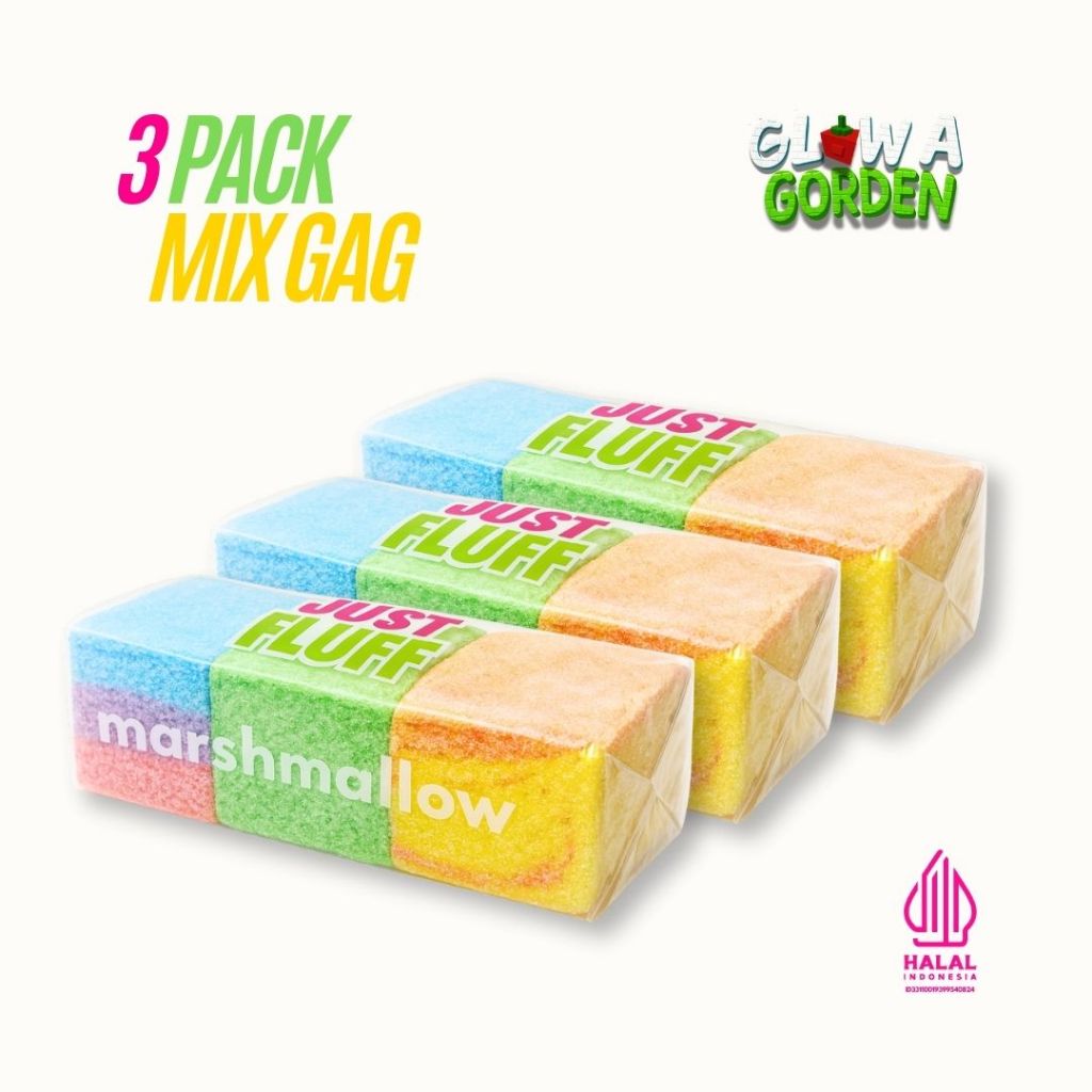 Jual 3 Pack Marshmallow JustFluff [BEBAS PILIH] [9 KOTAK] [HALAL ...