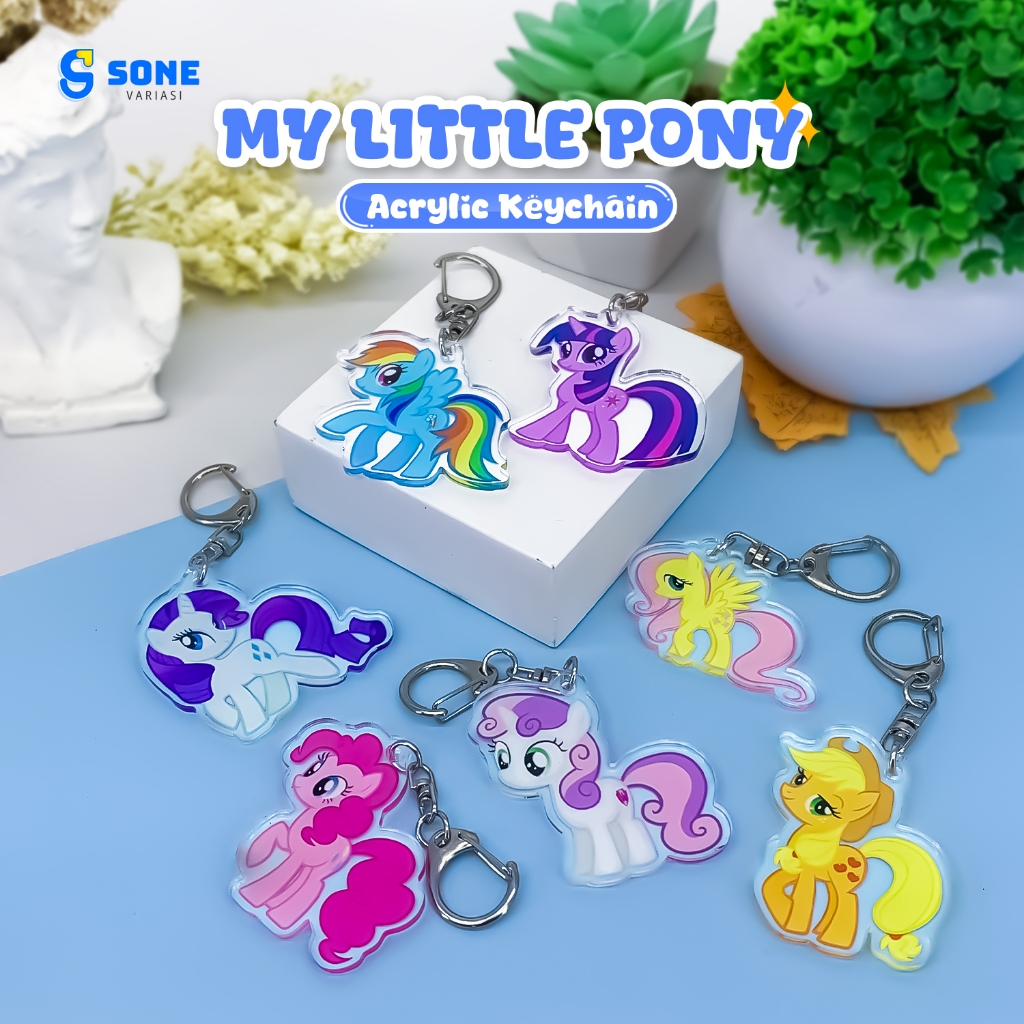 Jual My Little Pony Keychain Acrylic / Gantungan Kunci Akrilik Rainbow ...