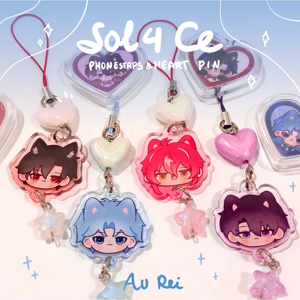Jual Sol4ce cat heart | cute mini pin haris arion shouta gin | fan ...