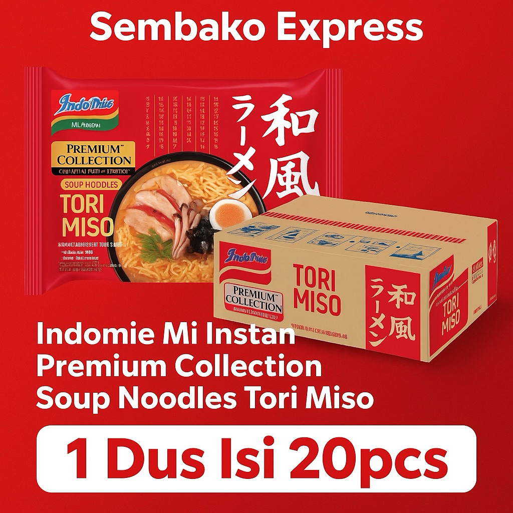 Jual Indomie Premium Collection Tori Miso 1 Dus (Isi 20 Bungkus) – Mi ...