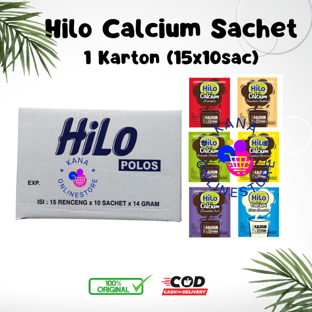 Jual Hilo Calcium Sachet All Varian - 1 KARTON (15x10x14gr) | Shopee ...