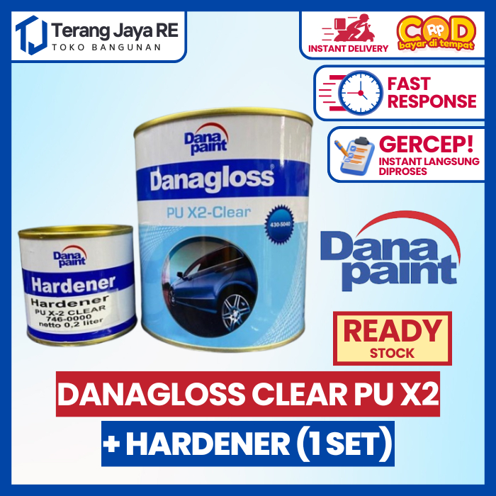 Jual Cat Danagloss Clear PU X2 + Hardener 1kg - Dana Paint | Shopee ...