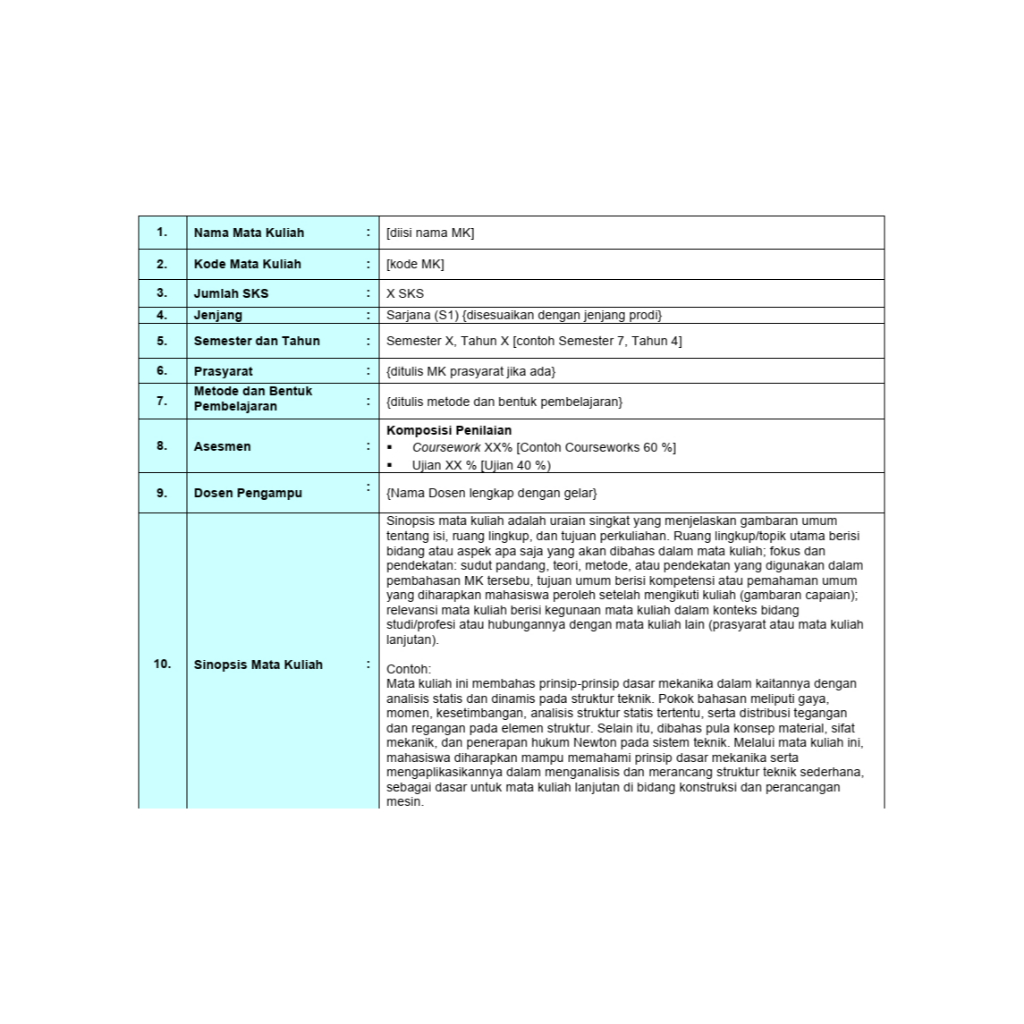 Jual Template Dokumen Kurikulum & Pembelajaran Berbasis OBE – Praktis ...