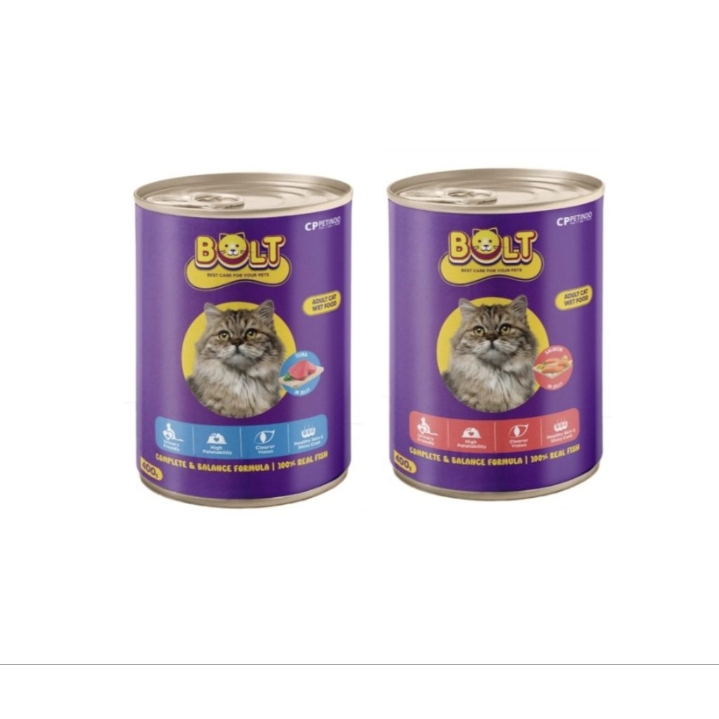 Jual BOLT CAT KALENG 400gr Makanan Basah Kucing Kemasan Kaleng | Shopee ...