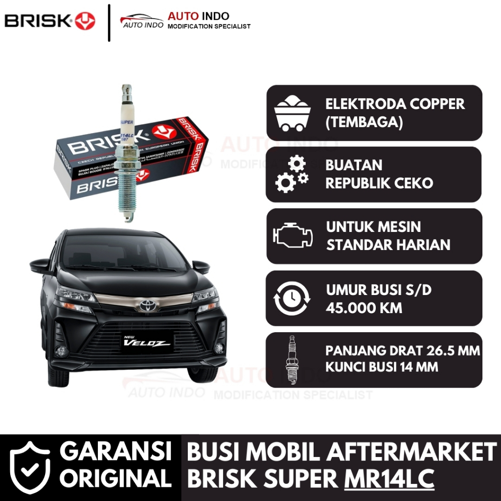 Jual Busi Mobil Brisk Super MR14LC untuk Avanza Xenia Mesin 1.3 1.5 ...
