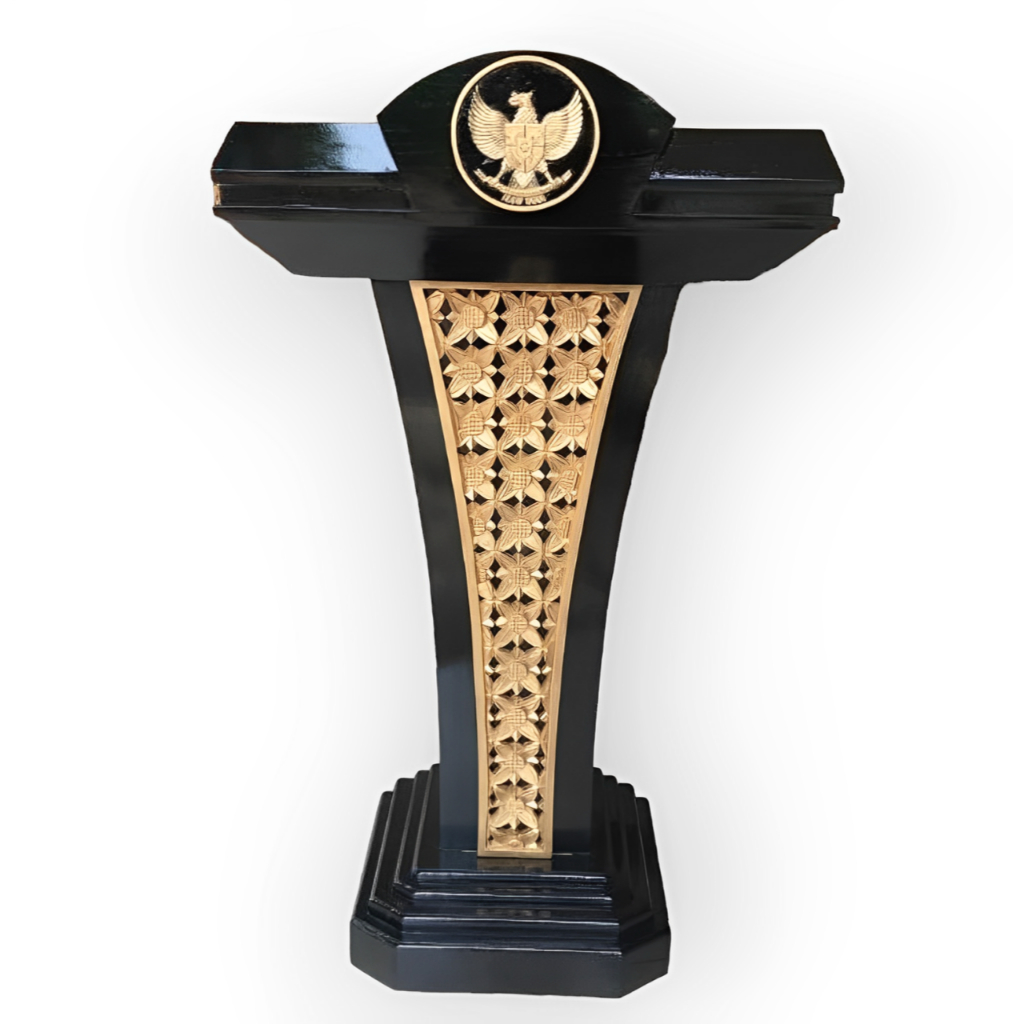 Jual MIMBAR PODIUM PIDATO LOGO GARUDA UNTUK PIDATO KENEGARAAN WARNA ...