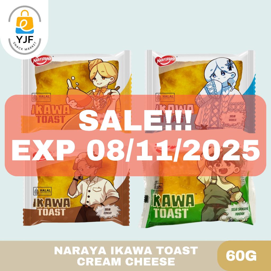 Jual Naraya Ikawa Toast / Roti Panggang Cream Cheese / Toast Coklat ...