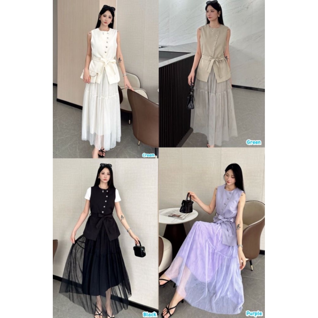 Jual BJ - [ READY STOCK ] SET VEST ROK TUTU H&J IMP BKK | Shopee Indonesia