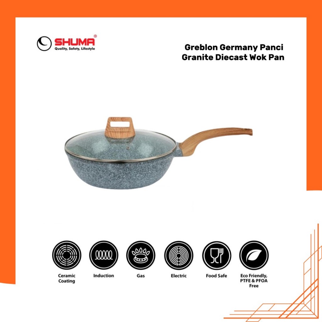 Jual Greblon Germany Panci Pajan Granite Diecast Wok Pan Shuma | Shopee ...