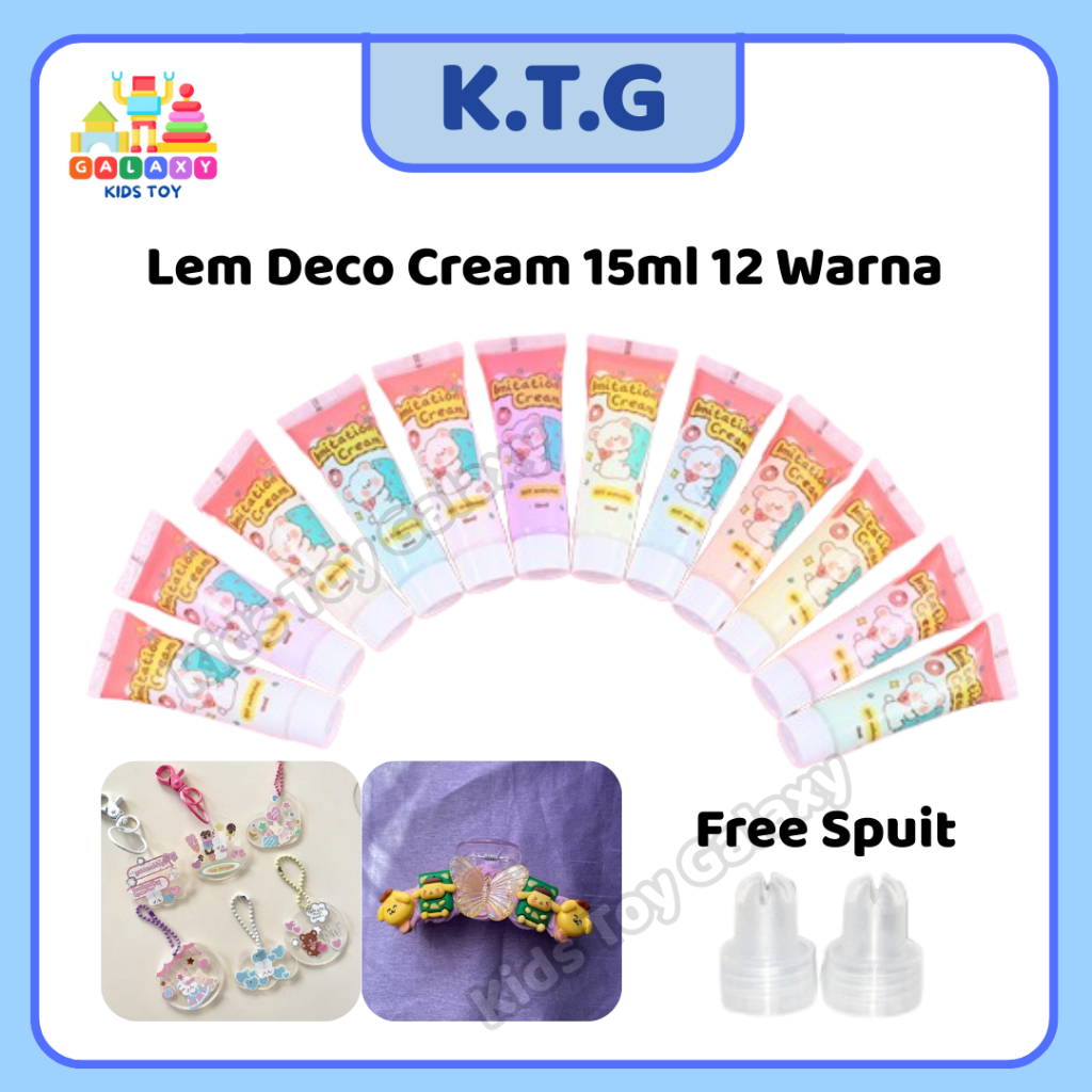 Jual Lem Deco Classic Krim Resin Clay 15 ML free spuit, Lem DIY, Deco ...