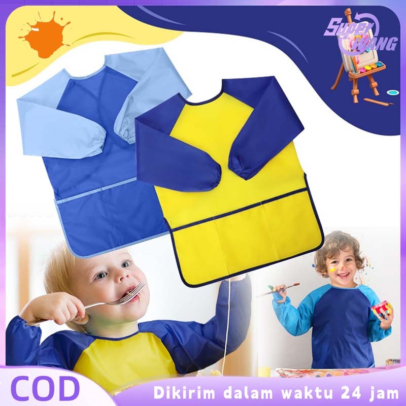 Jual Apron Lukis Anak Celemek Melukis Kids Painting Apron Waterproof ...