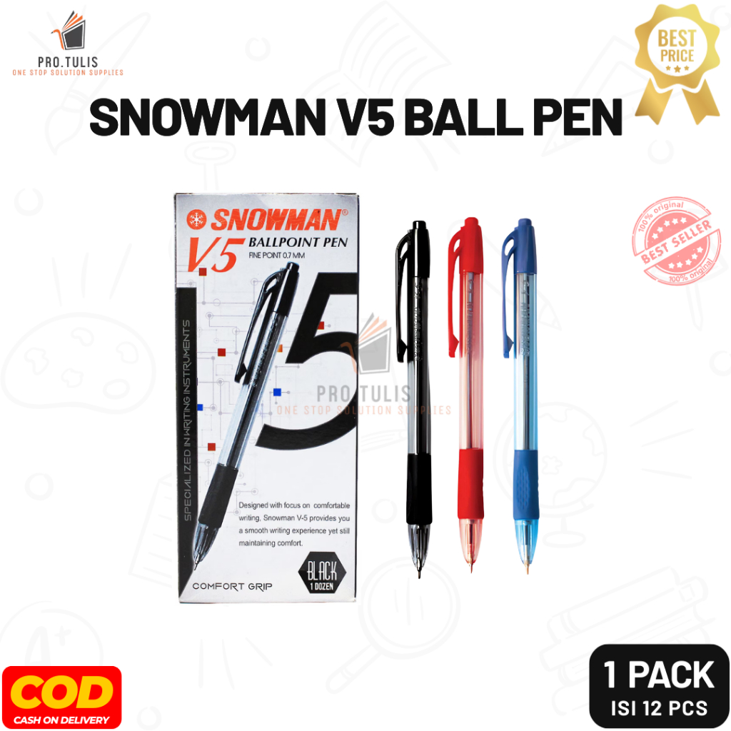 Jual Pulpen Snowman V5 Terlengkap & Harga Terbaru April 2026 | Shopee ...
