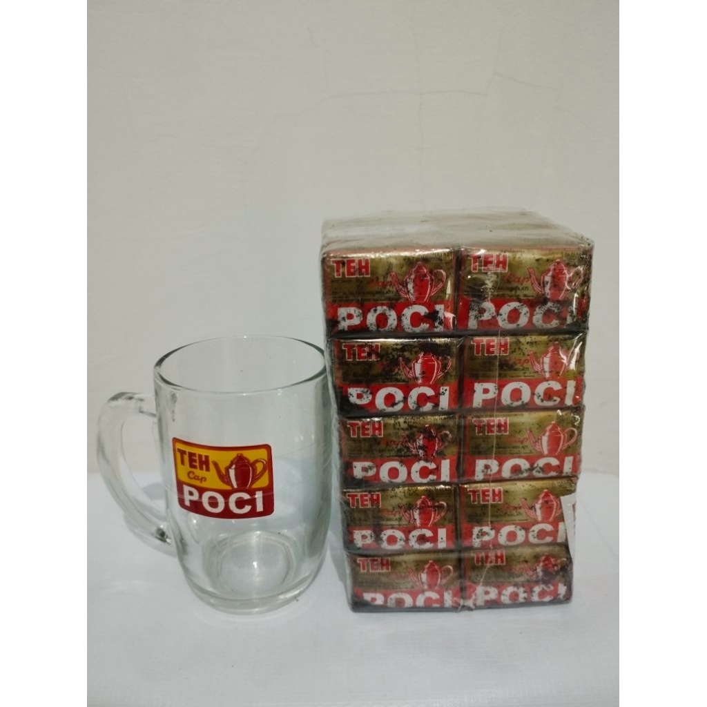 Jual Teh Poci Gold 1 slop (50pcs) Bonus gelas cantik | Shopee Indonesia