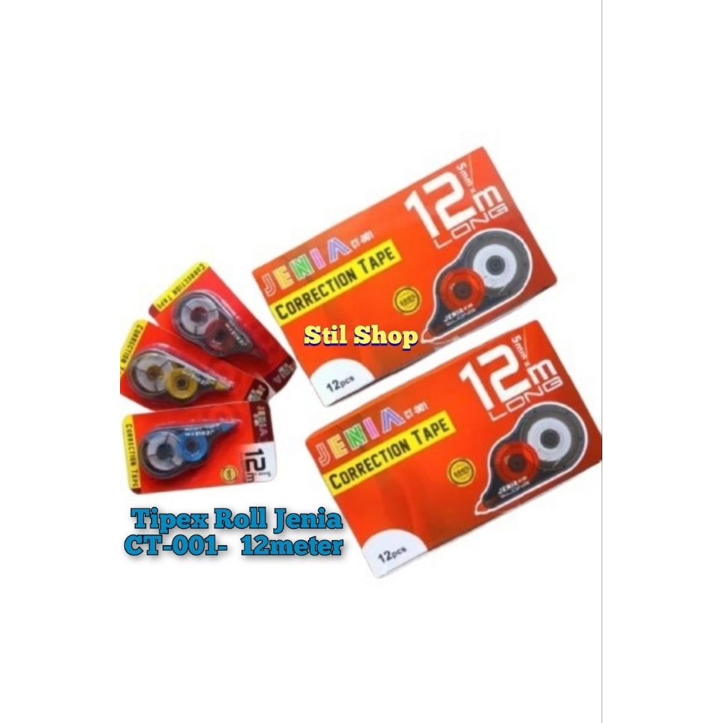 Jual TIP-EX ROLL JENIA CT-001 12 meter | Shopee Indonesia