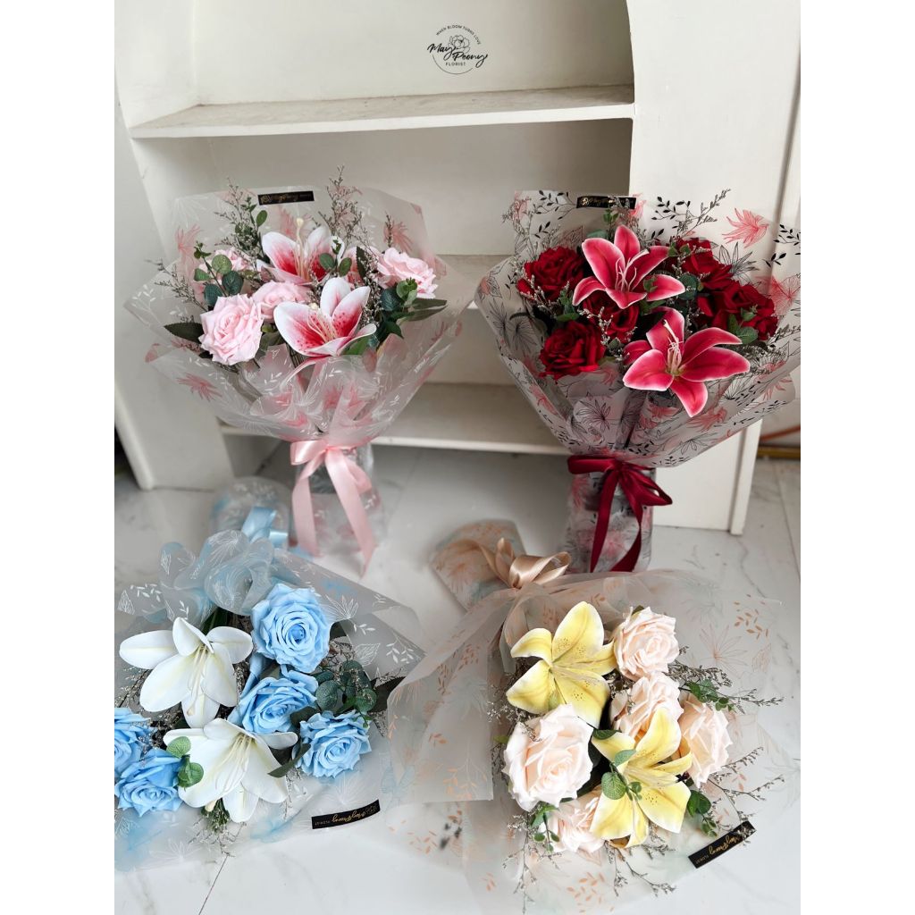 Jual ARTIFICIAL LILY BOUQUET LARGE - BUKET BUNGA LILY ARTIFICIAL BUNGA ...