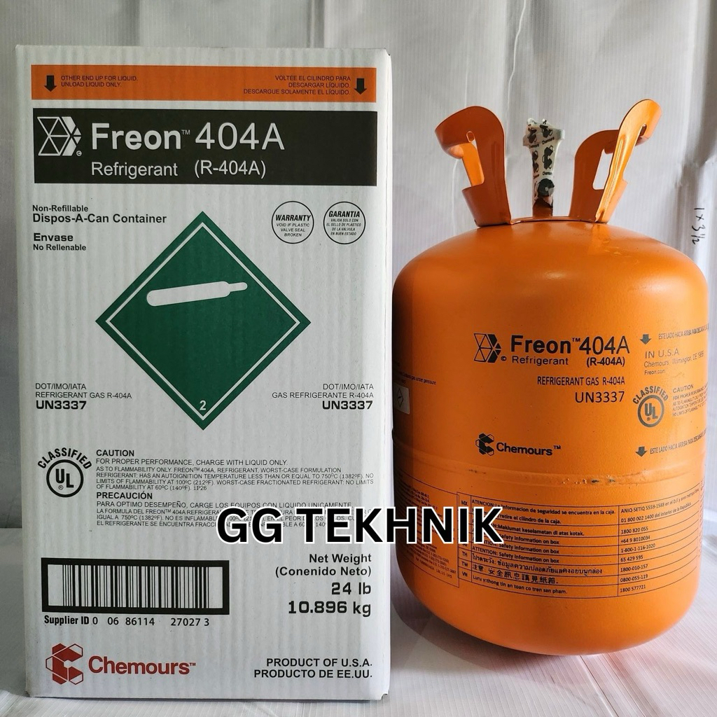 Jual Freon 404A R404a Chemours USA 10.8kg Ori Segel | Shopee Indonesia