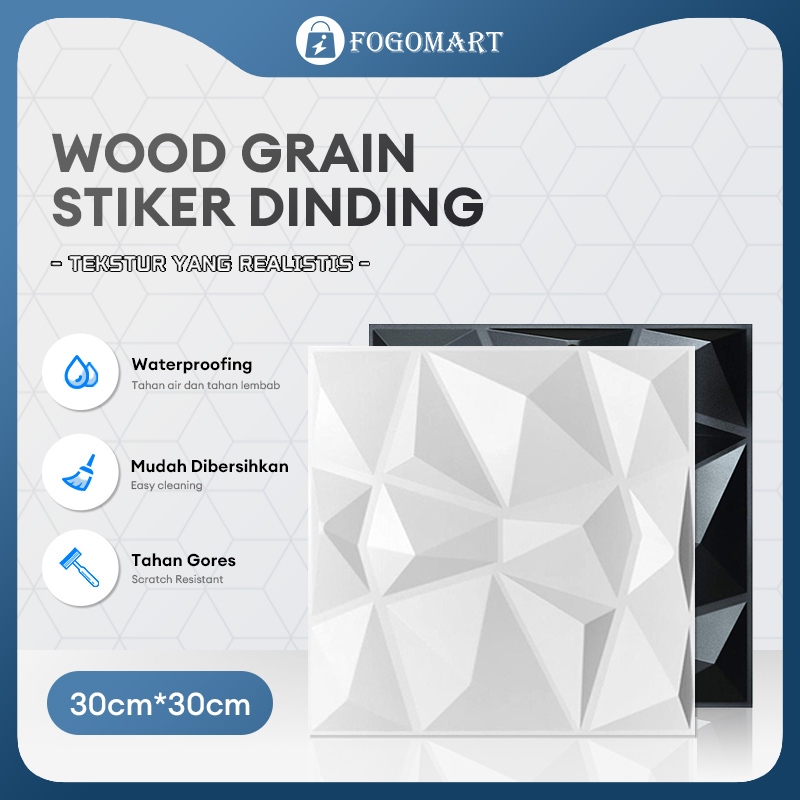 Jual 3D PVC Wall panel Dinding 30x30CM Wallpaper Dekor rumah Home Decor ...