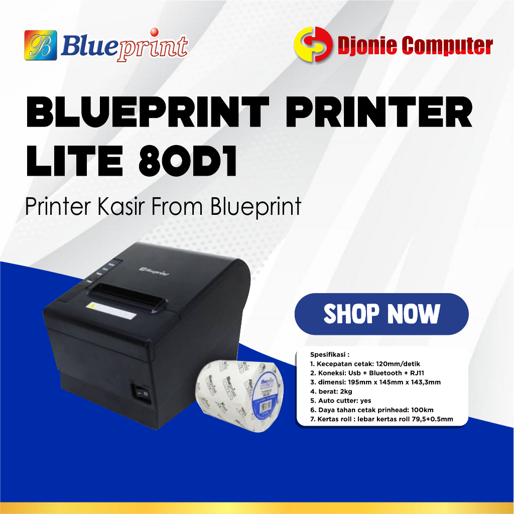 Jual Blueprint Printer Thermal Dekstop Lite 80D1 | Shopee Indonesia