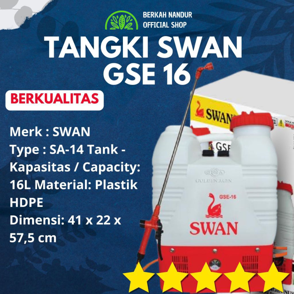 Jual Tangki Swan GSE 16 Original Tangki Semprot 16 Liter Tangki Spray ...