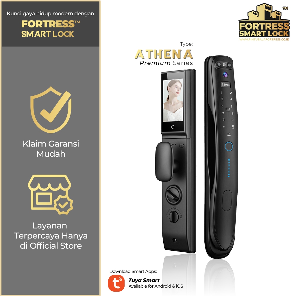 Jual FORTRESS SMARTLOCK TYPE ATHENA SMART DOOR LOCK | Shopee Indonesia