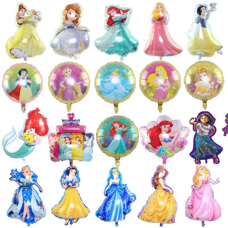 Jual balon foil princess disney snowwhite , belle, frozen, arial ...