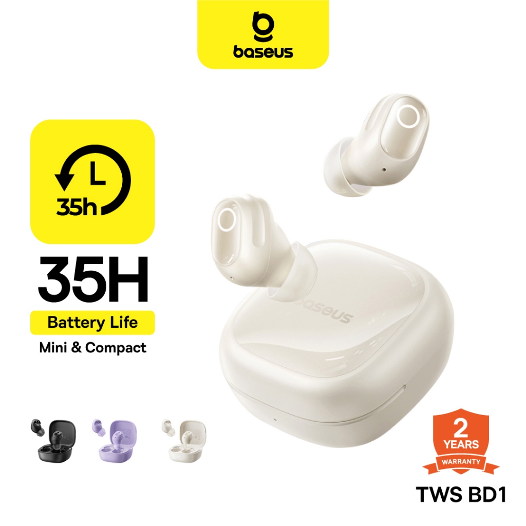 Jual BASEUS TWS Mini Bass BD1 Comfortable Design 35H Playing Time ...