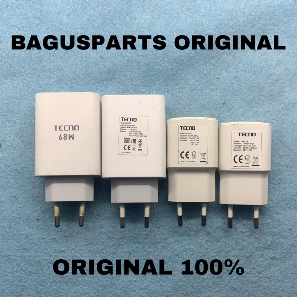Jual KEPALA CHARGER CAS ADAPTOR TECNO 70 WATT / 68 WATT / 45 WATT / 33 ...