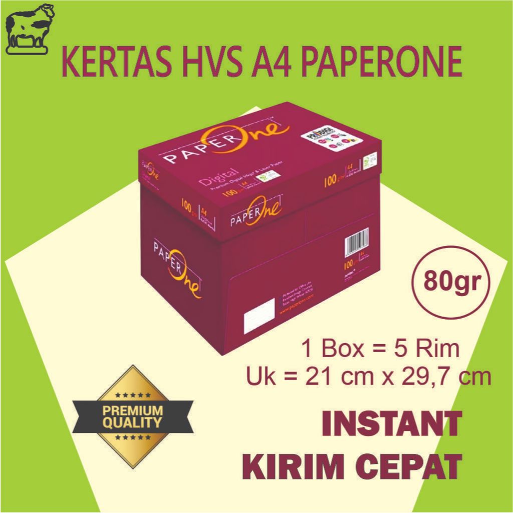 Jual Kertas HVS Paperone A4 80 Gram 1 Box (5 rim), Kualitas Kertas ...