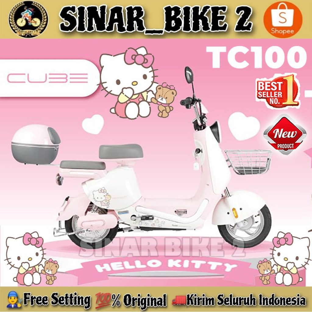Jual Sepeda Listrik ION CUBE TC100 TC 100 HELLO KITTY dan CINNAMOROLL ...