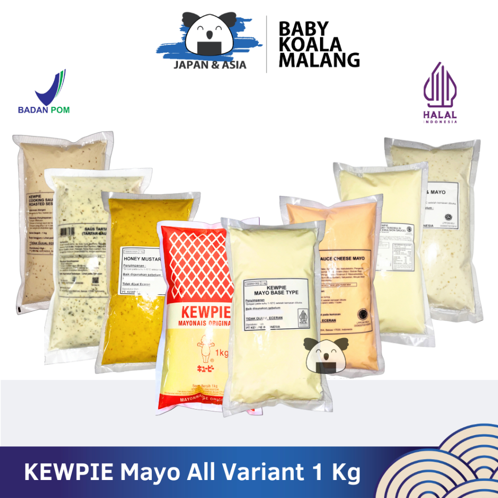 Jual KEWPIE Mayo Base Type 1 Kg │ Mayonnaise Original wijen yoghurt | All Variant -BKM | Shopee ...