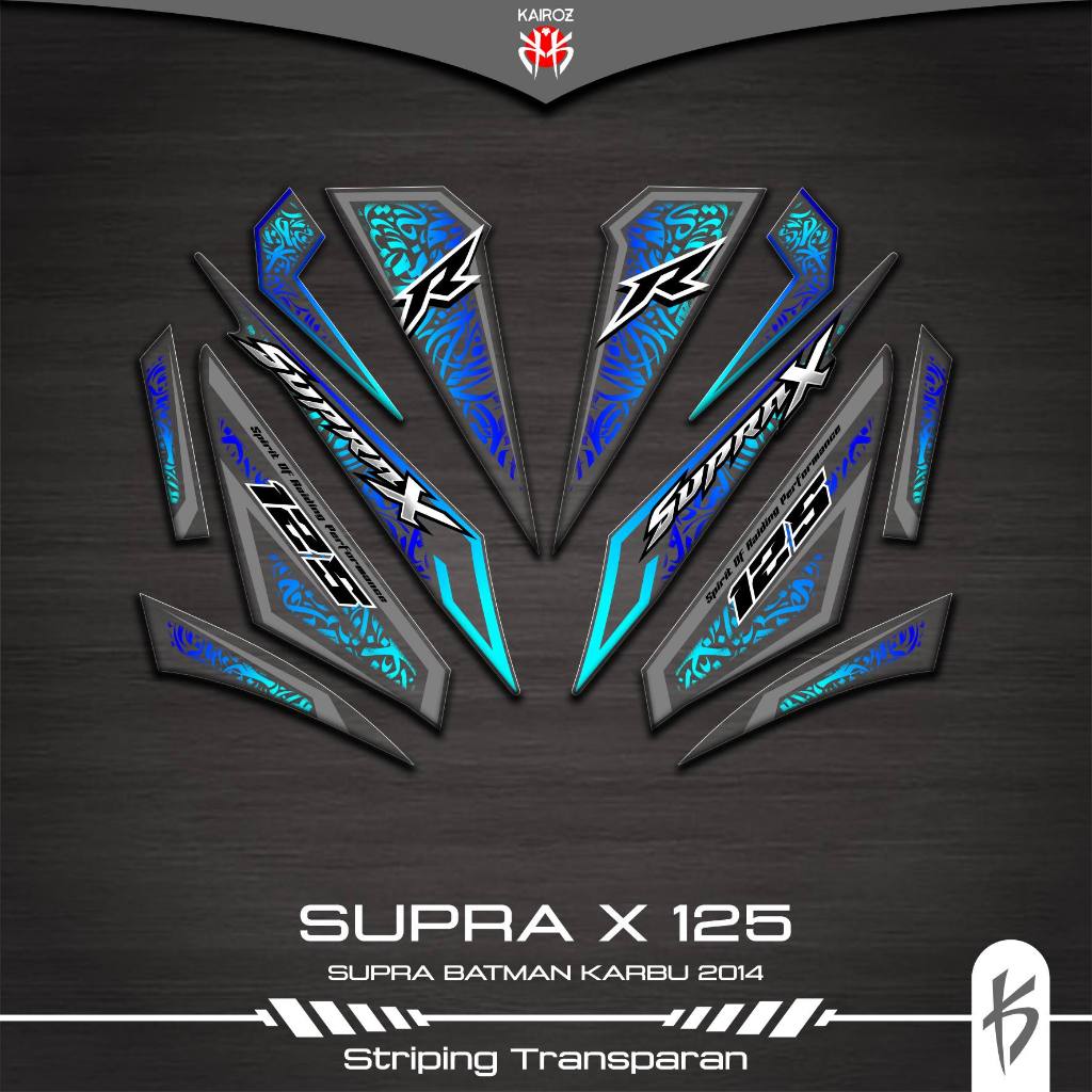 Jual HONDA SUPRA X 125 R BATMAN STRIPING TRANSPARAN K83 STIKER SUPRA ...