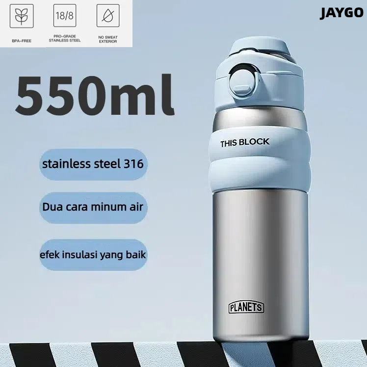 Jual JayGo Tumbler Stainless Steel BPA FREE SUS 316 550ml Botol Minum Aesthetic Tahan Dingin ...