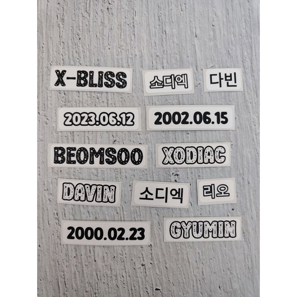 Jual XODIAC - Sticker Nama, Hangul & DOB Member (SET) | Shopee Indonesia