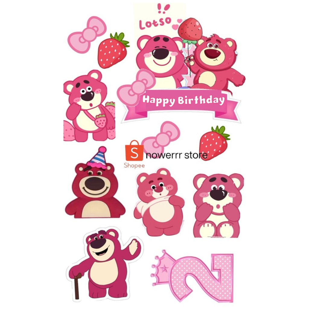 Jual TOPPER CAKE LOTSO CUTE FREE CUSTOM NAMA | HIASAN KUE ULTAH TEMA ...