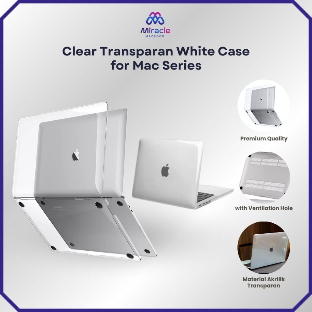 Jual Case Macbook Crystal Clear / Bening / Transparan casing macbook ...