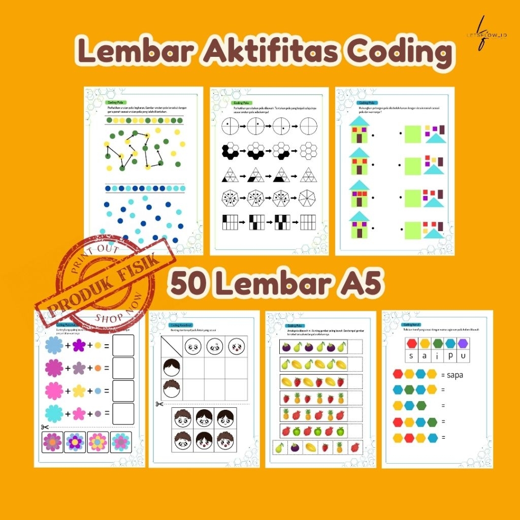 Jual Lembar Aktifitas Coding | Coding for Kids | Anak Belajar Coding ...