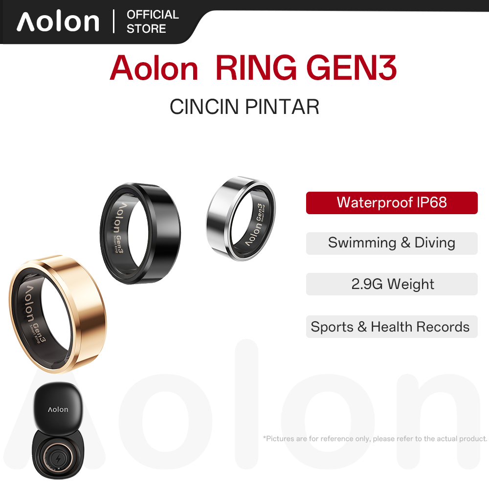 Jual Aolon Gen3 Smart Ring Heart Rate & Blood Oxygen Monitoring ...